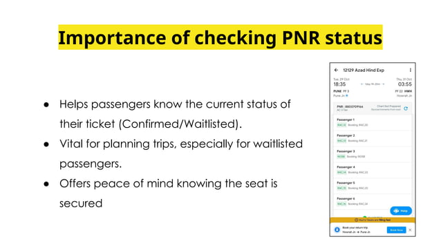 Train PNR Status - How does it work? | PPTX | Rail Travel | Travel Type