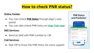 Train PNR Status - How does it work? | PPTX