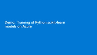 Training of Python scikit-learn models on Azure | PDF | Cloud Computing | Internet