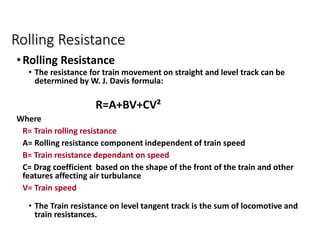 03 Train Resistance and Tractive Power (Railway Engineering Lectures ...