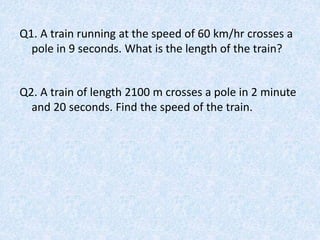 Time Speed & Distance | PPTX