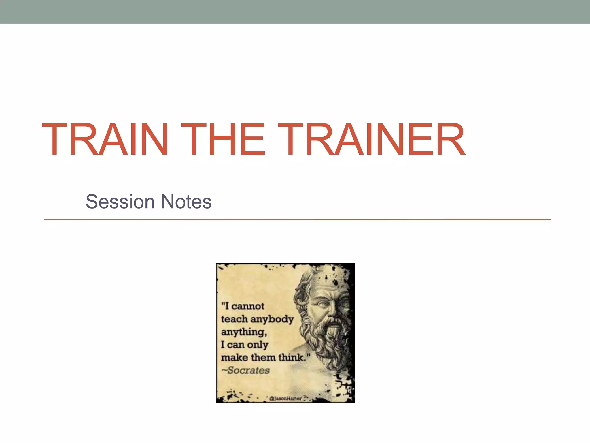 Train the trainer | PPTX