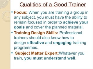 Train the Trainer.pptx A training programm for trainers | PPT