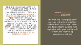 Train the Trainer - A Complete Guide to The Module | PPTX
