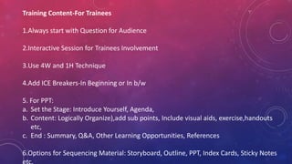 Train The Trainer | PPTX