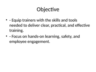 Train the trainers 4 steps for all the industries | PPTX