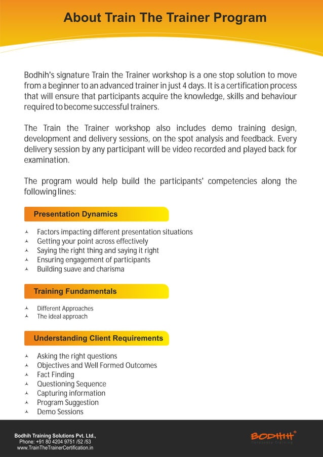 Train The Trainer Certification | PDF