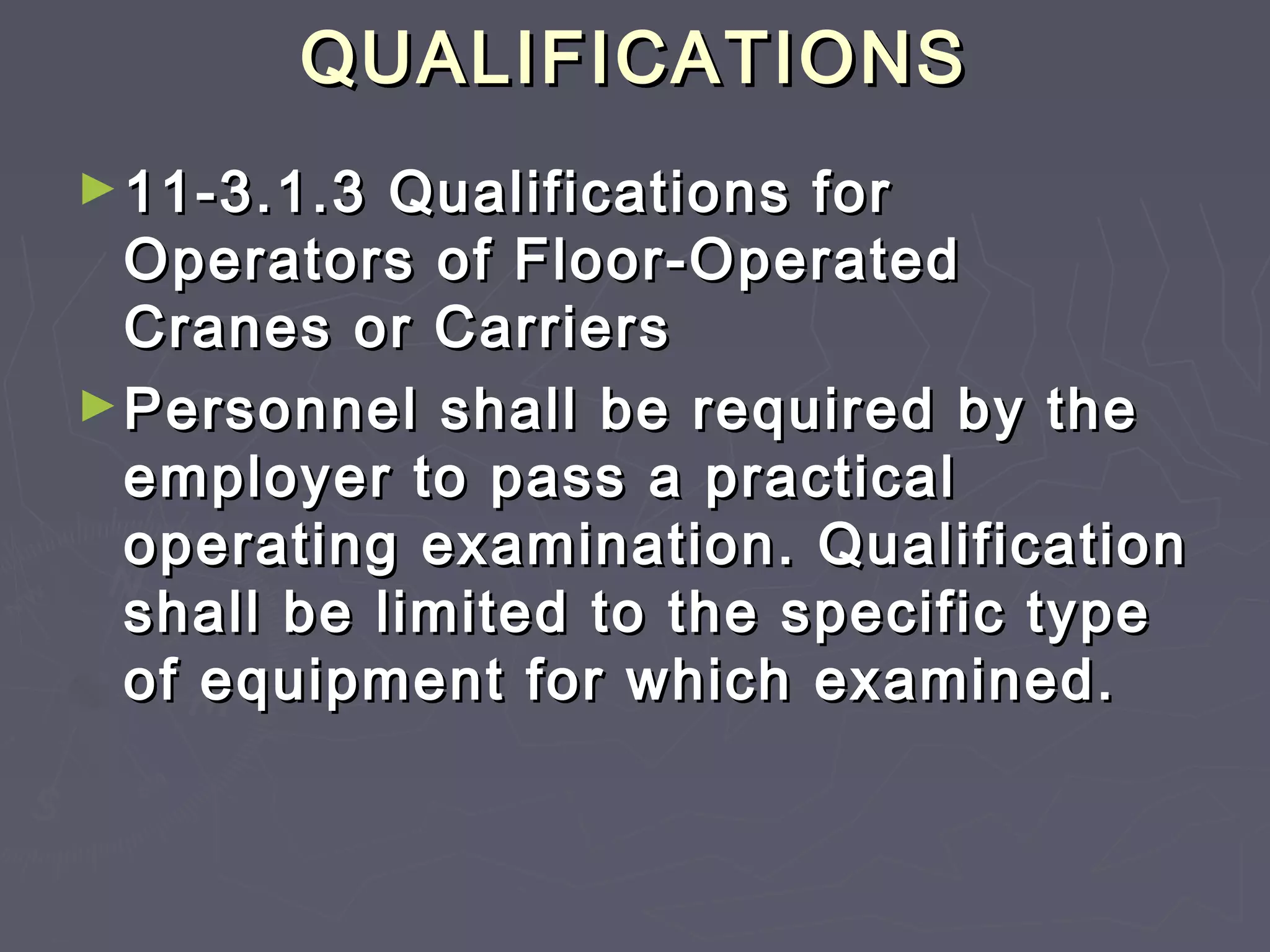Train the trainer overhead Cranes operation training | PPT