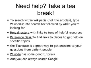 Getting started with Wikipedia editing pdf | PPT