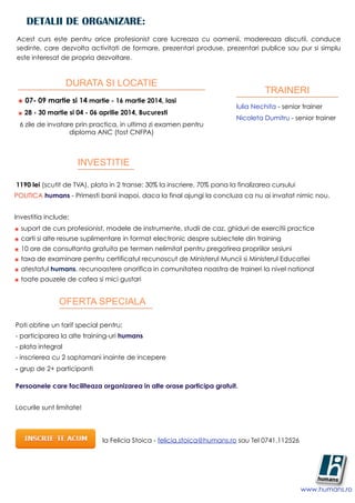 Train the trainers, Bucuresti, humans 2014 | PDF