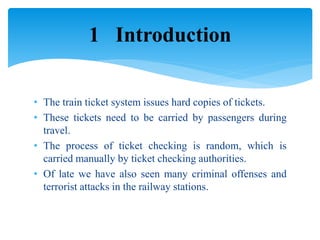 Train ticket authenication project | PPT
