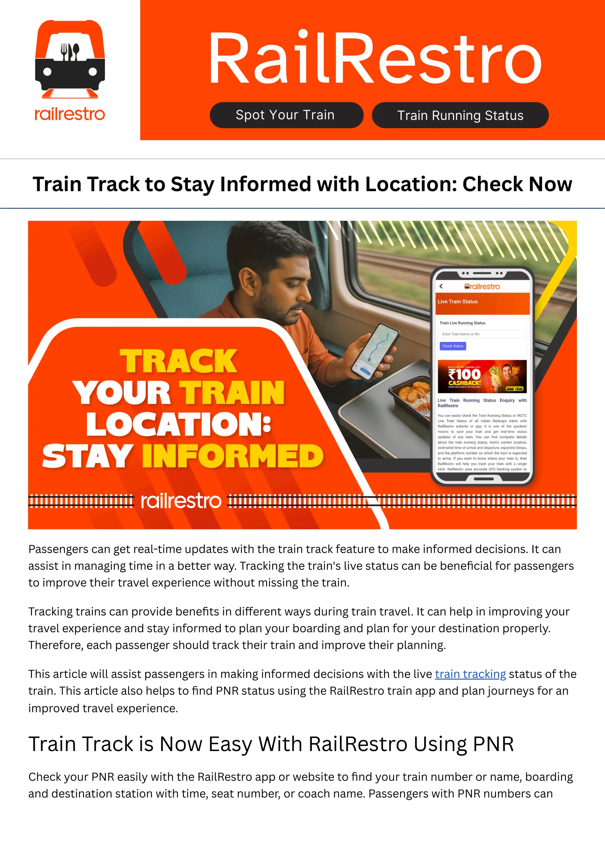 Train Track to Stay Informed with Location Check Now | PDF