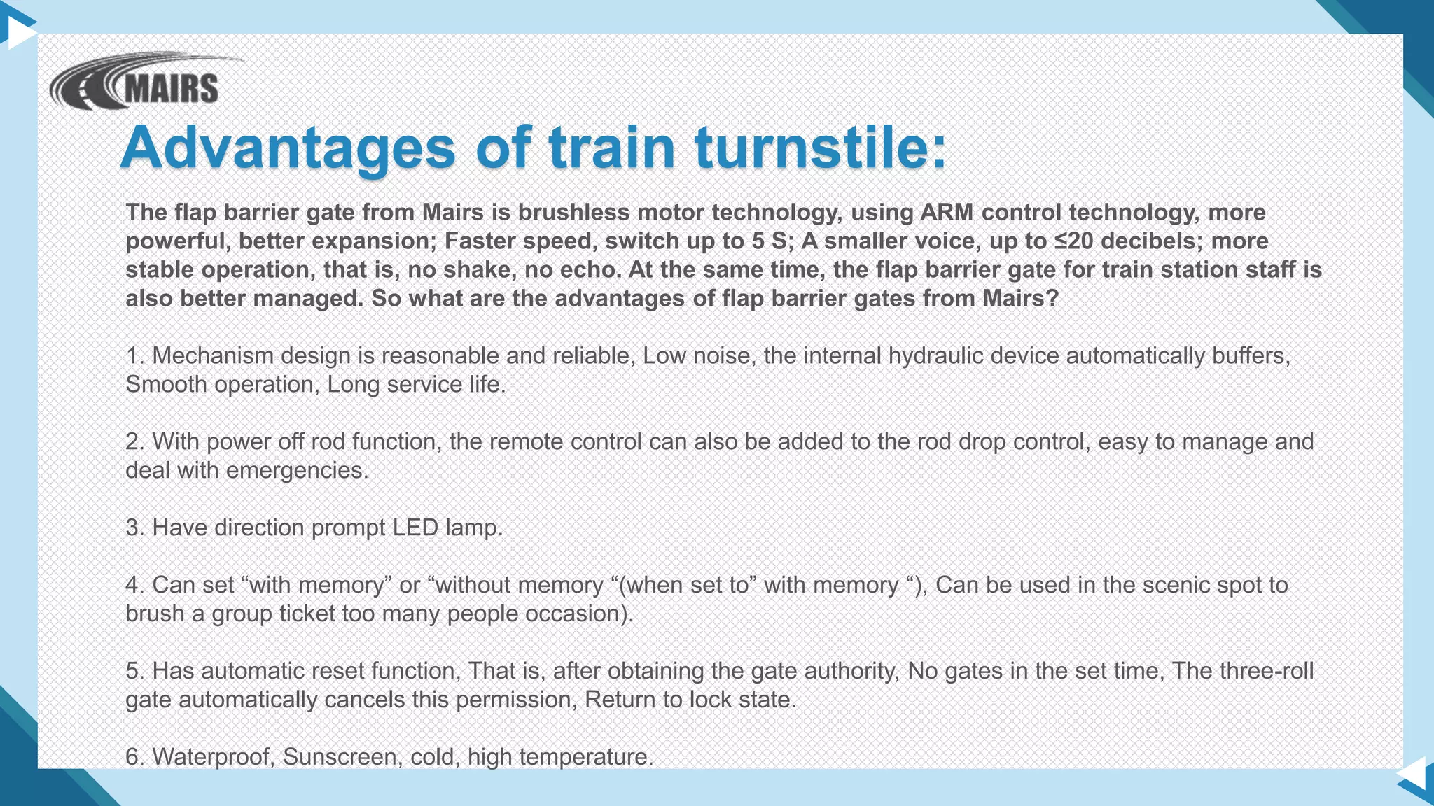 Train turnstile - Mairsturnstile.com
