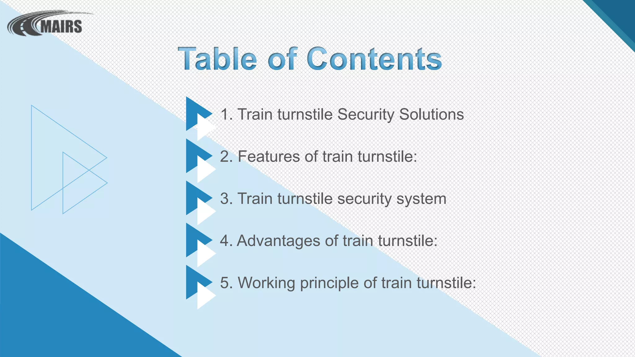 Train turnstile - Mairsturnstile.com