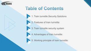 Train turnstile - Mairsturnstile.com