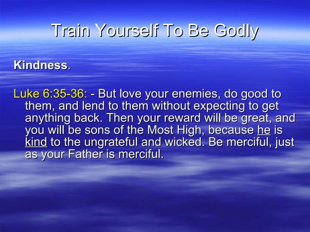 Train yourself to be godly | PPT