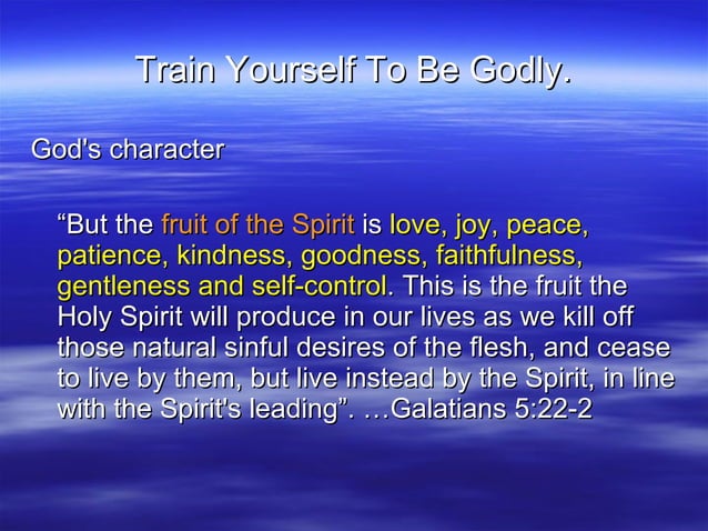 Train yourself to be godly | PPT