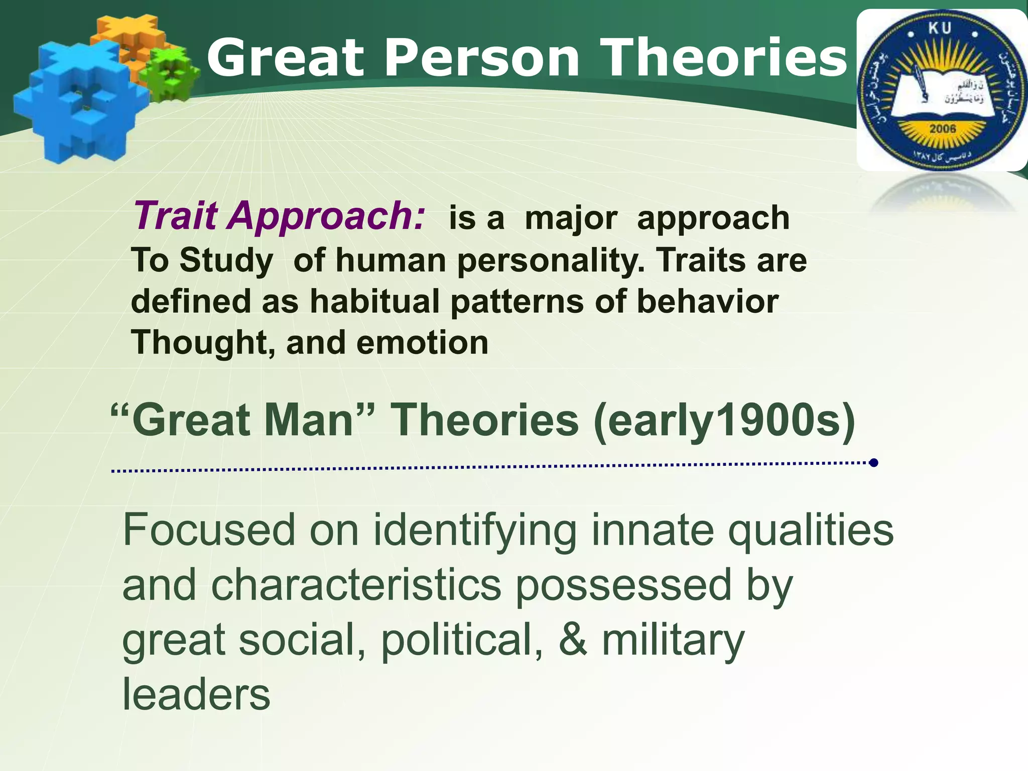 Trait approach | PPT
