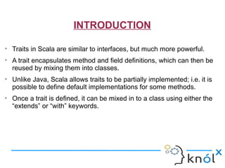 Traits inscala | PPT