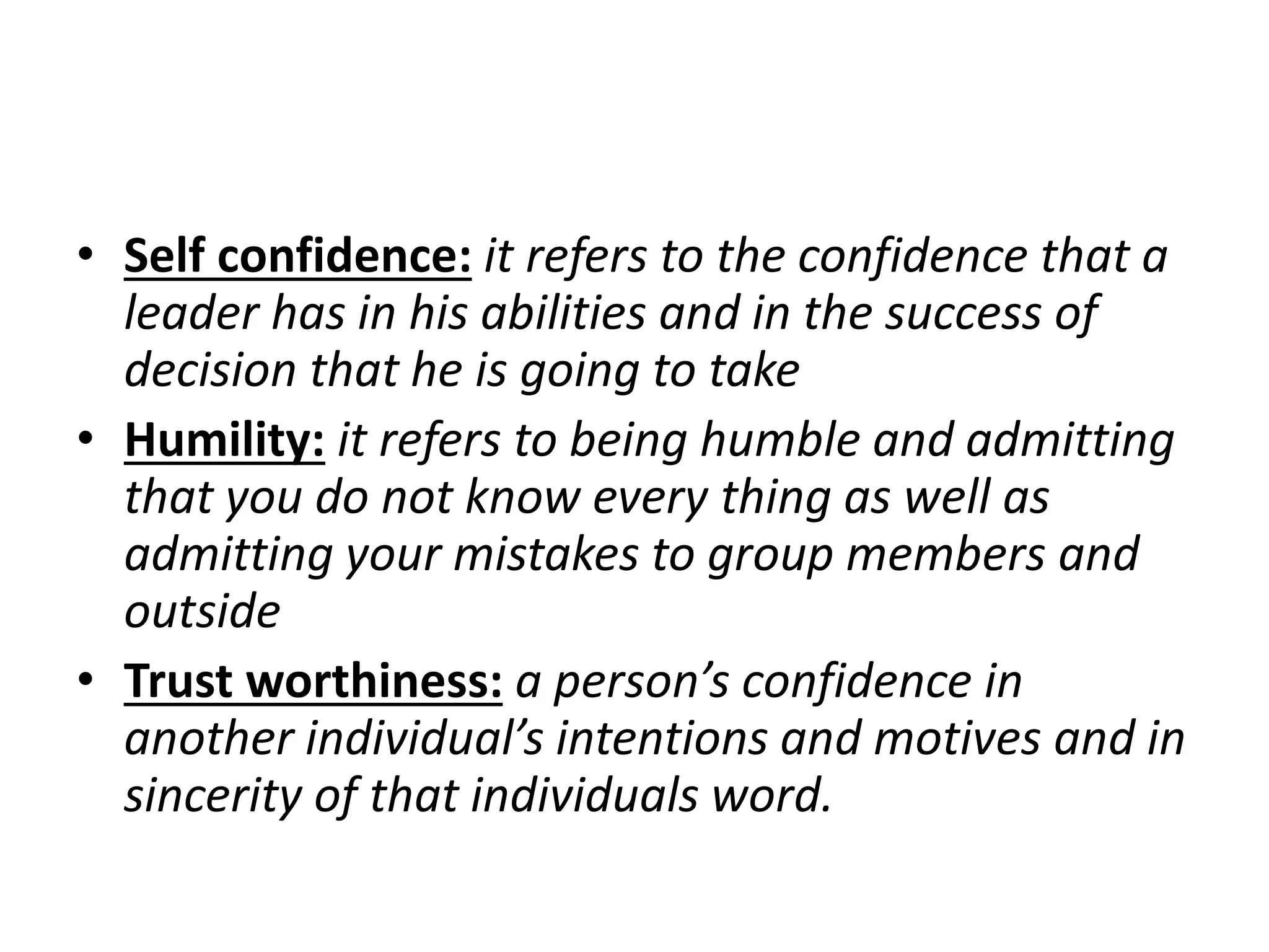 Traits, motives and characteristics of leadership | PPTX