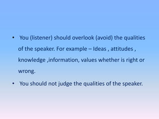 Traits of a Good Listener | PPTX