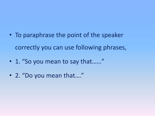 Traits of a Good Listener | PPTX
