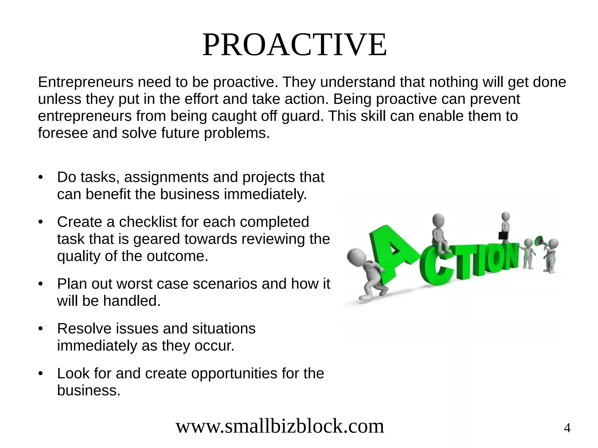 Traits of an Entrepreneur - Success as a Small Business Owner | PDF