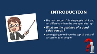 Traits of a Successful Salesperson | PPTX