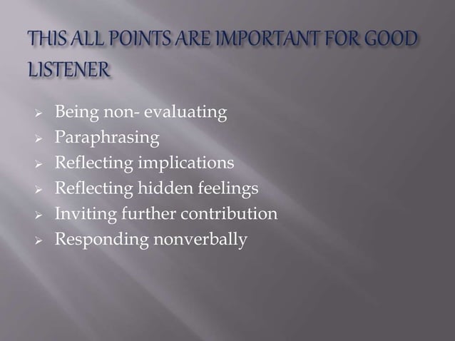 Traits of good listener( amazing presentation) | PPT