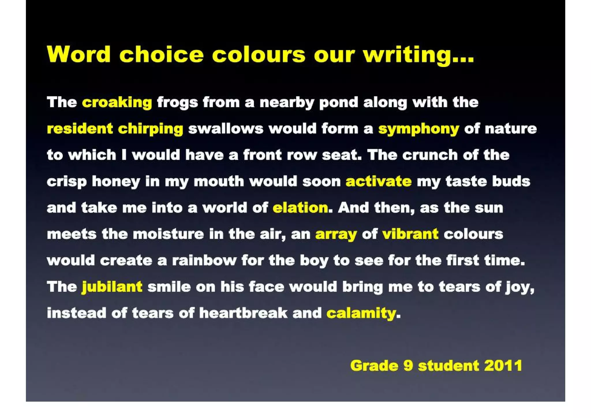 Traits Of Quality Writing Word Choice | PPT