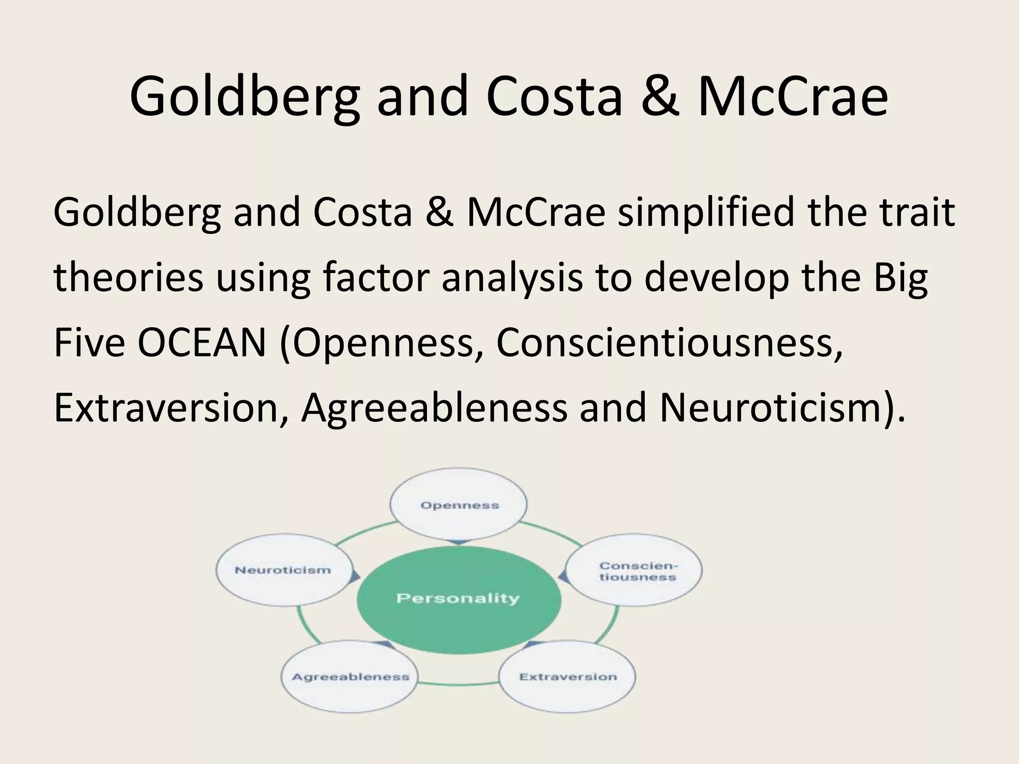 Traits theory, its contributions and its limitations to predict human differences | PPTX