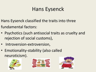 Traits theory, its contributions and its limitations to predict human differences | PPTX