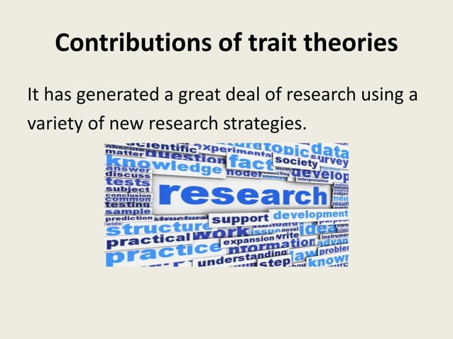 Traits theory, its contributions and its limitations to predict human differences | PPTX | Science