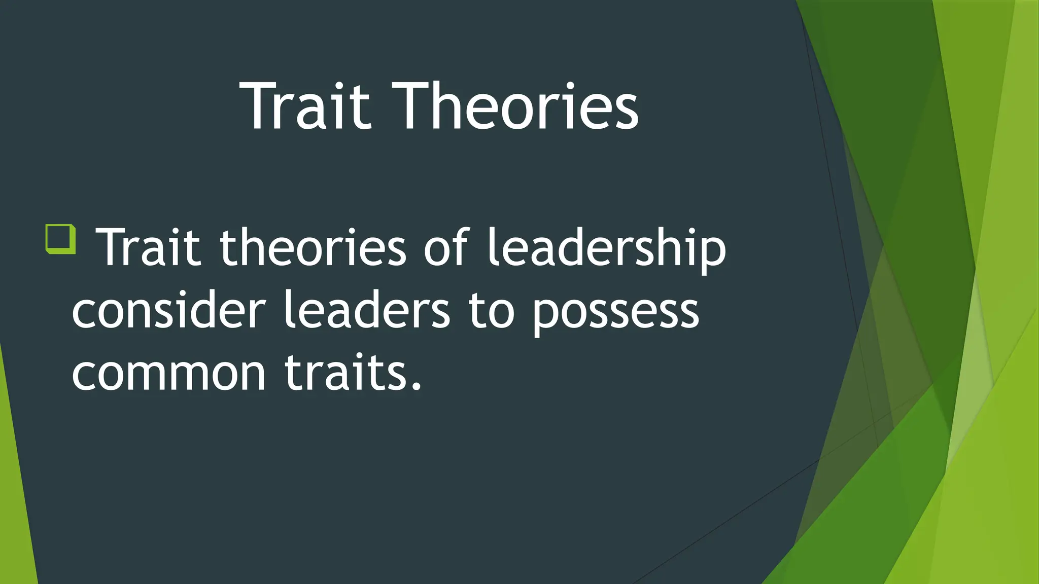 Trait Theories power point presentations | PPT