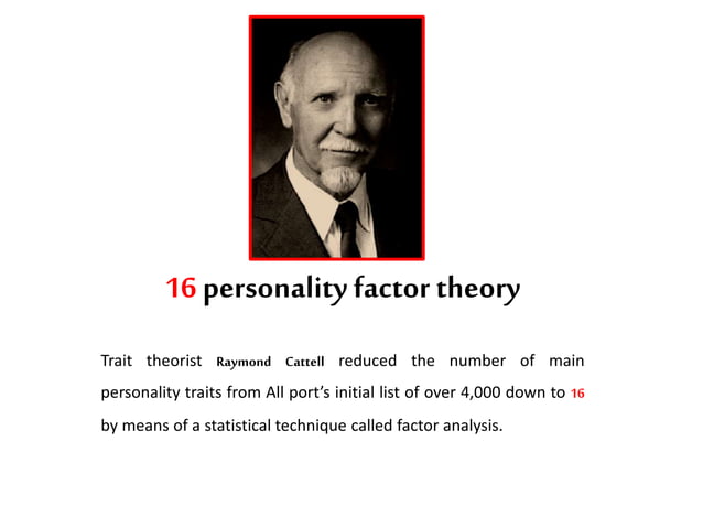 Trait theories personality theories | PPTX