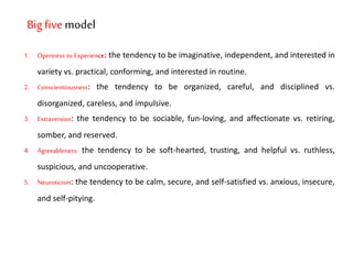 Trait theories personality theories | PPT