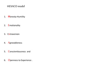 Trait theories personality theories | PPT