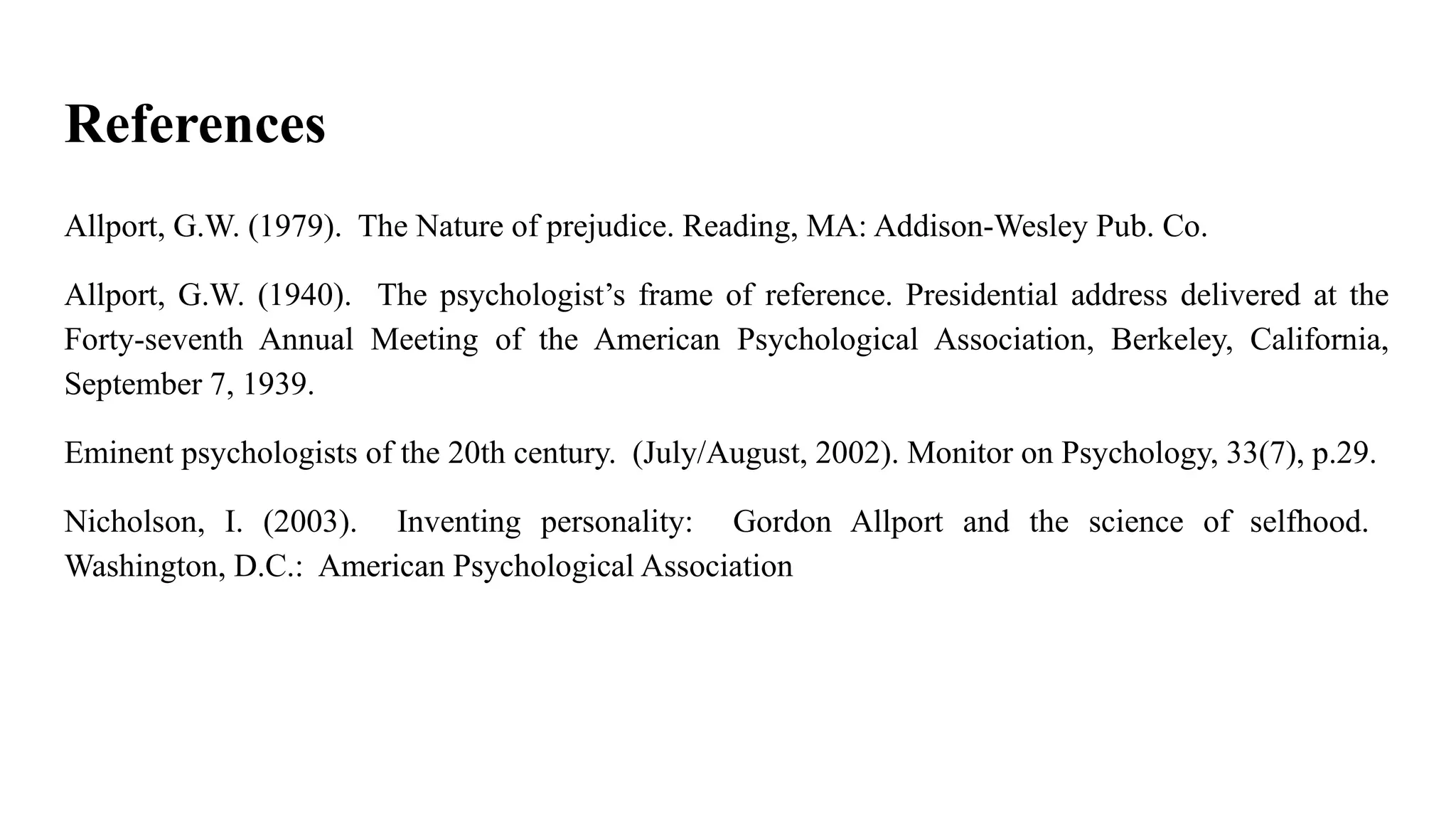 Gordon Allport Trait Theory of Personality | PPTX