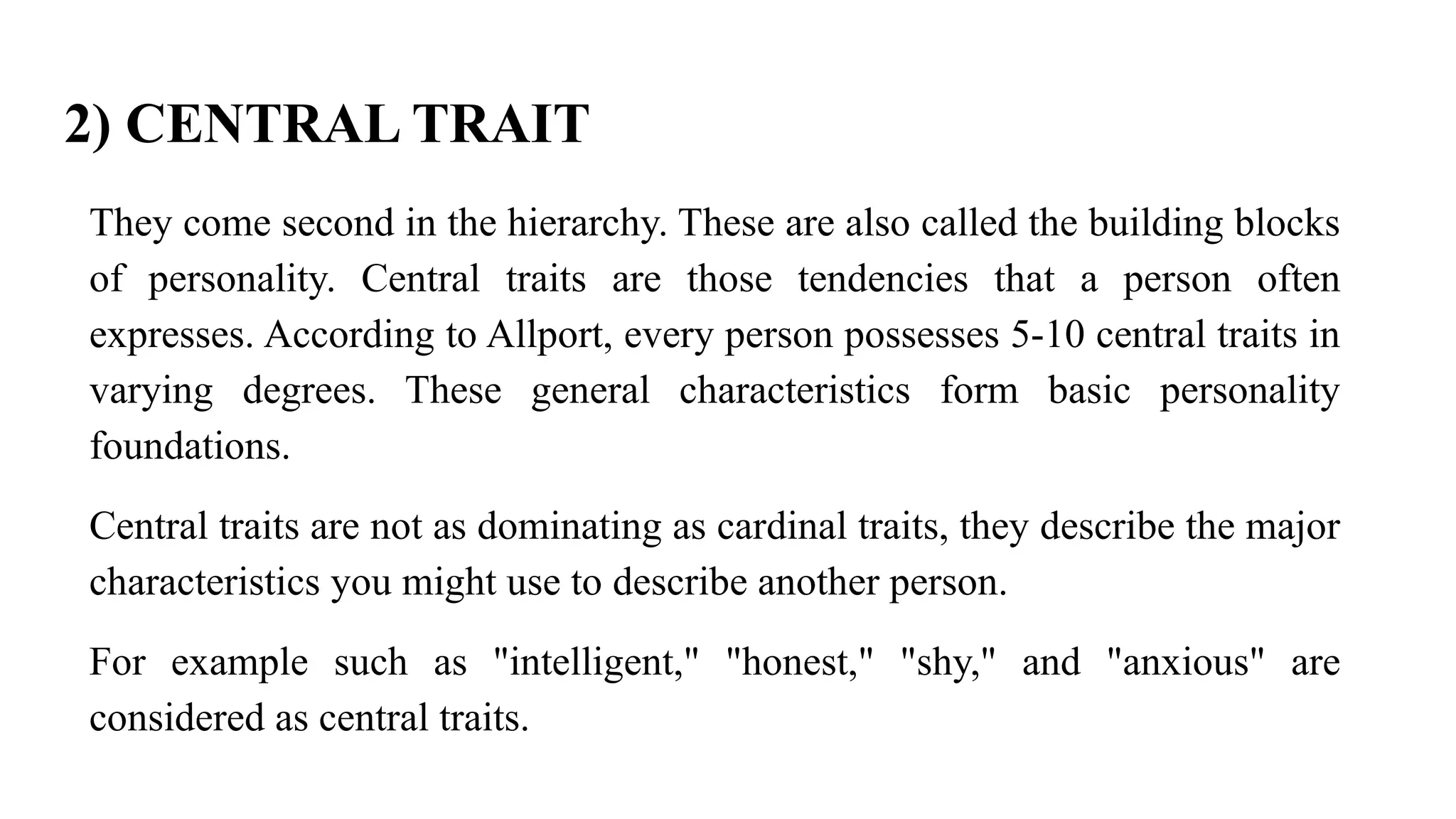 Gordon Allport Trait Theory of Personality | PPTX | Mental Health | Diseases and Conditions