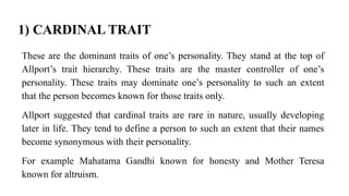 Gordon Allport Trait Theory of Personality | PPTX | Mental Health ...