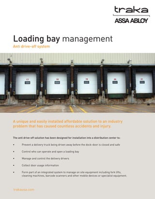 Traka loading bay management flyer | PDF