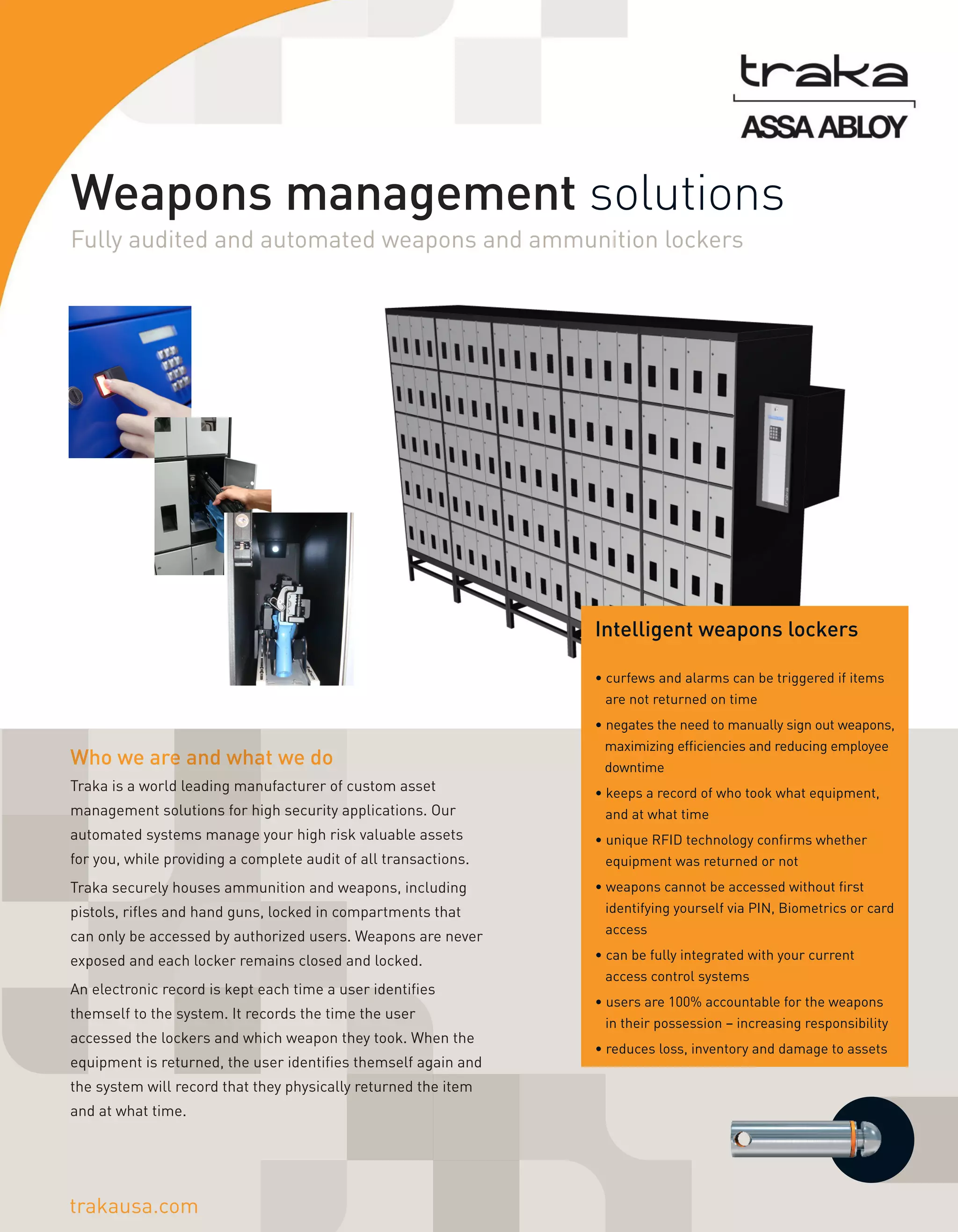 Traka weapons lockers | PDF