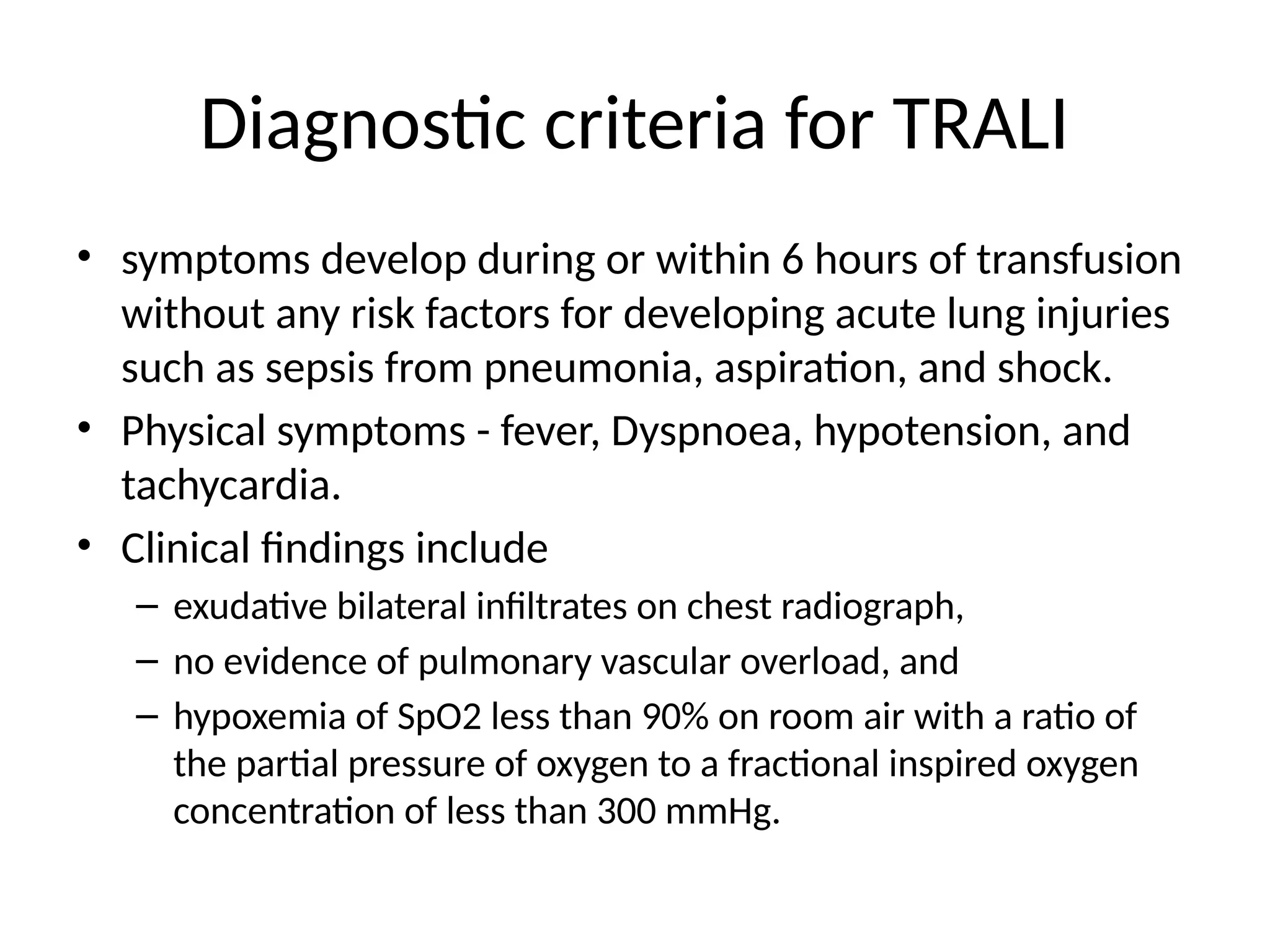 TRALI.pptx tranfusion related acute lung | PPTX