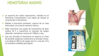 Traumatismo de tórax | PPT