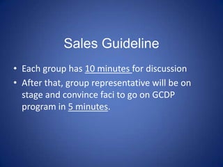 GCDP Sales & Marketing | PPT