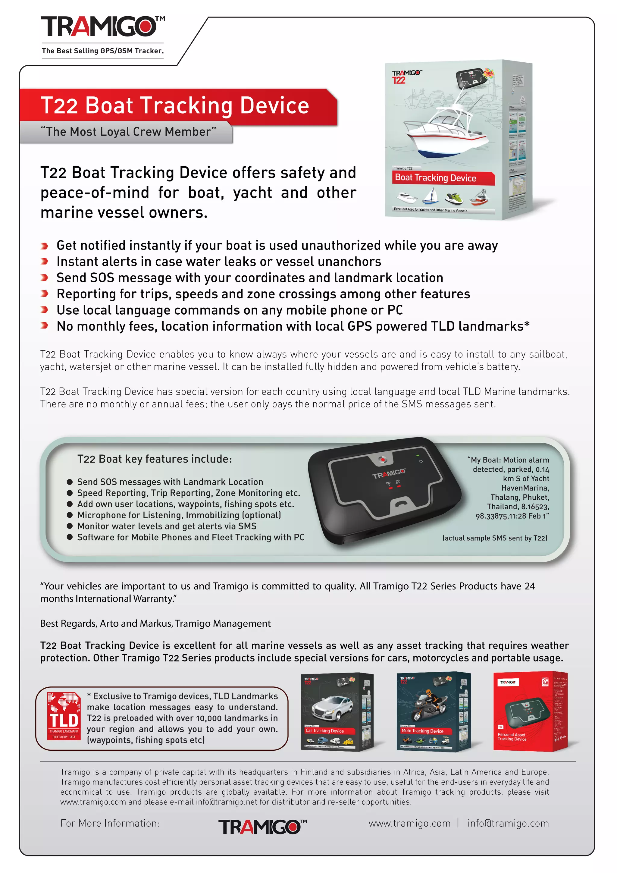 Tramigo T22 Boat Tracker | PDF