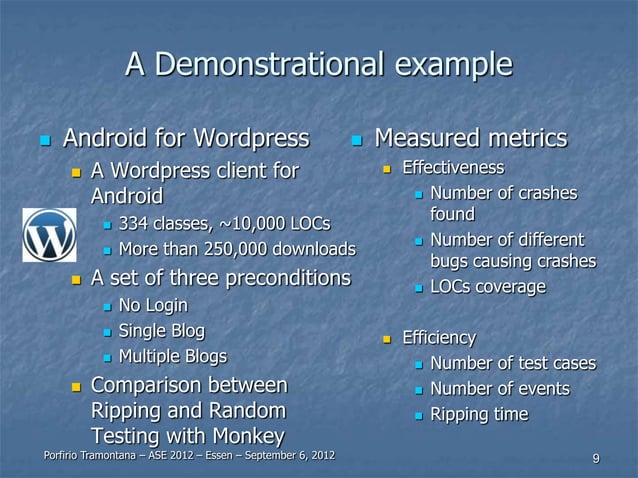 Using Gui Ripping For Automated Testing Of Android Apps Ppt