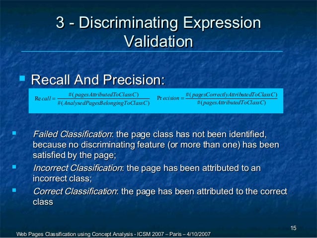 Web Pages Classification using Concept Analysis