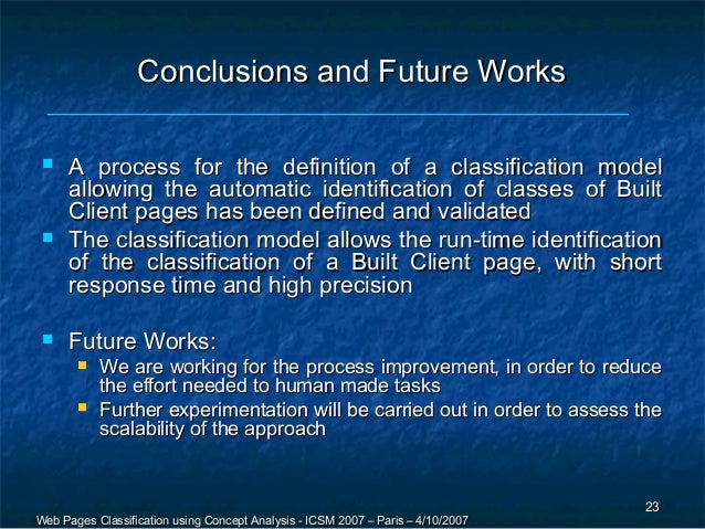 Web Pages Classification using Concept Analysis