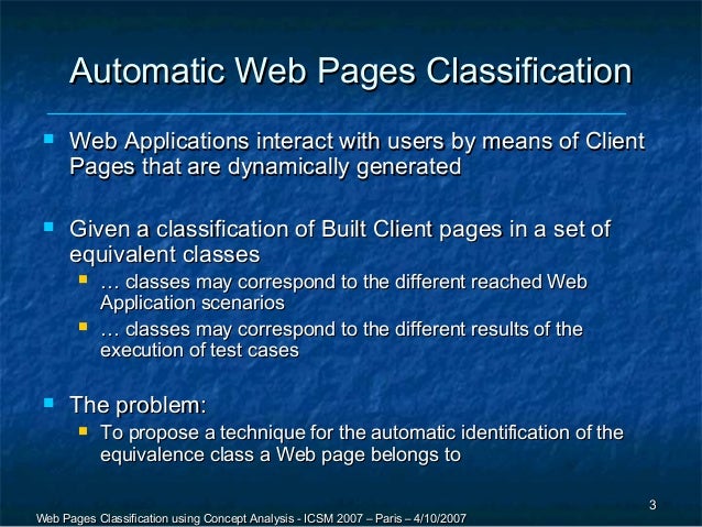 Web Pages Classification Using Concept Analysis